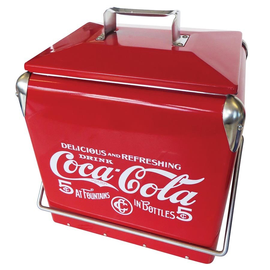 Coca Cola - Metal Cooler Box - Red 75025213
