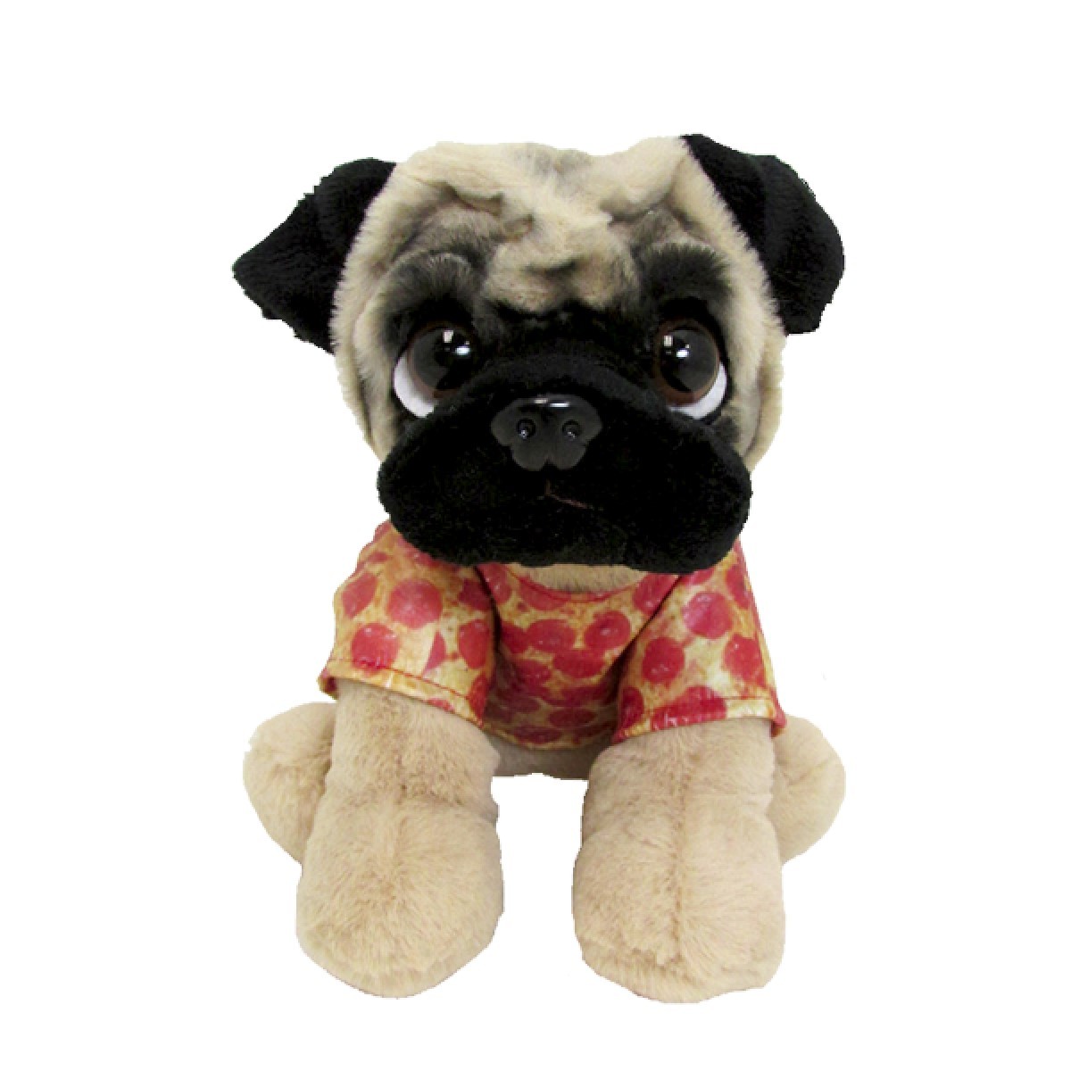 Doug The Pug Plush with Pizza Shirt Large
