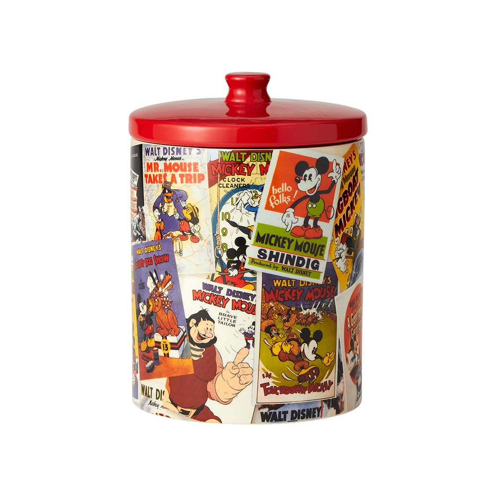 Disney Ceramics Cookie Canister Mickey Mouse Collage