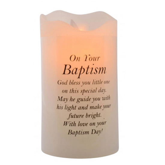 LED Light Candle - Baptism
