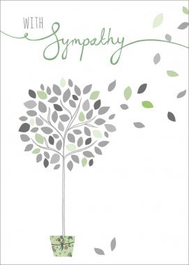 With Sympathy greeting card - tree