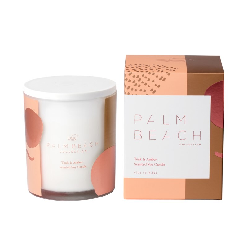 Palm Beach Collection Limited Edition Standard Candle Teak & Amber