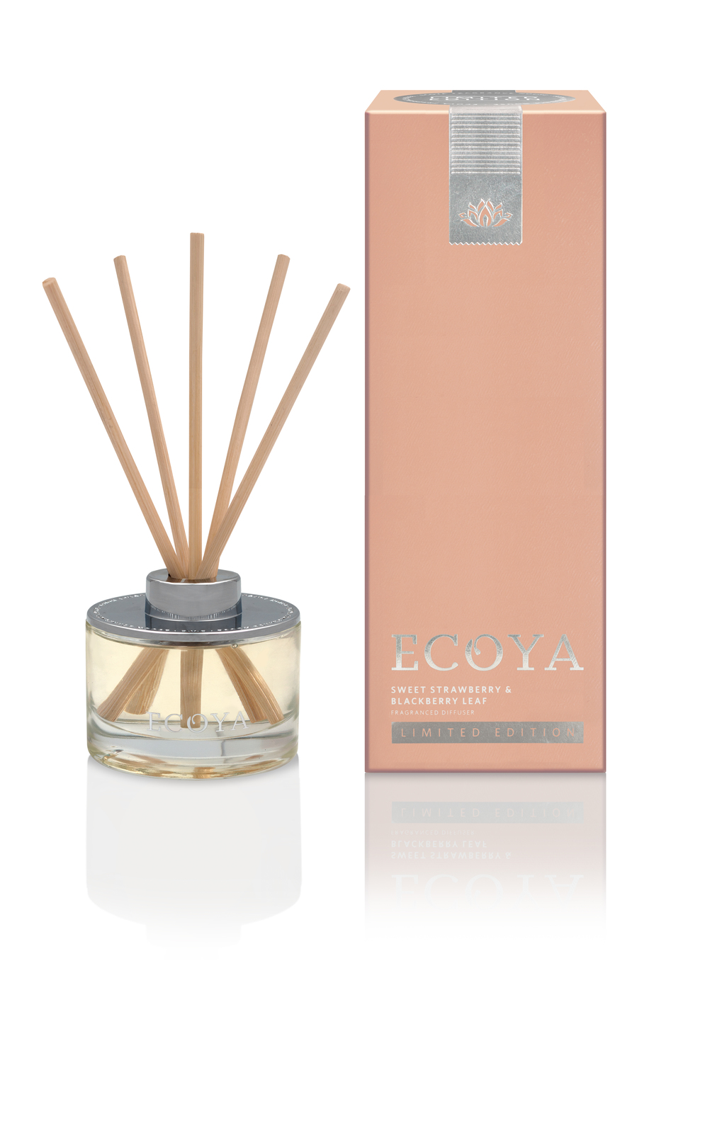 Ecoya Mini Reed Diffuser - Limited Edition Crisp Aqua and Tiare Flower
