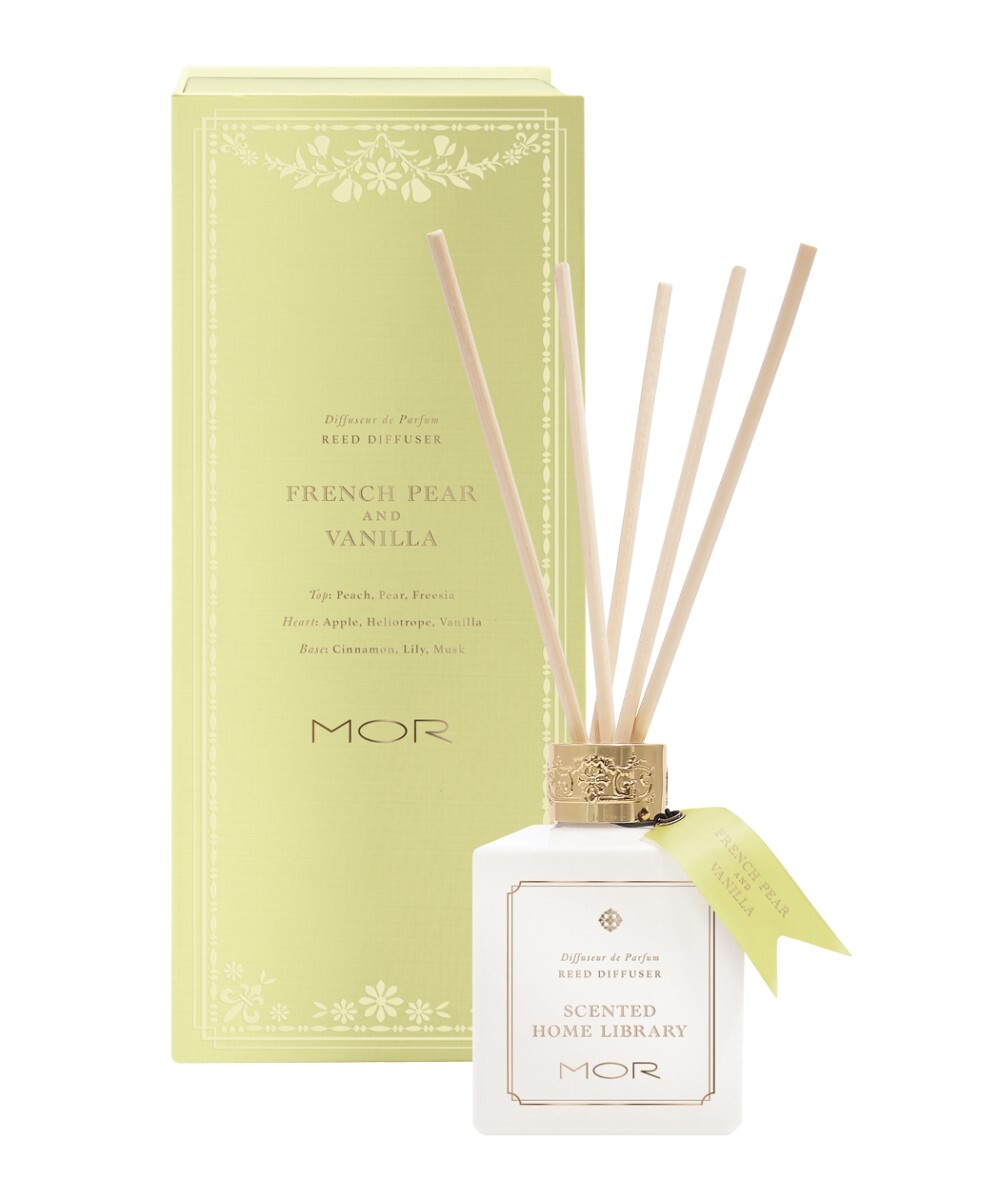 MOR Scented Home Library Reed Diffuser French Pear and Vanilla