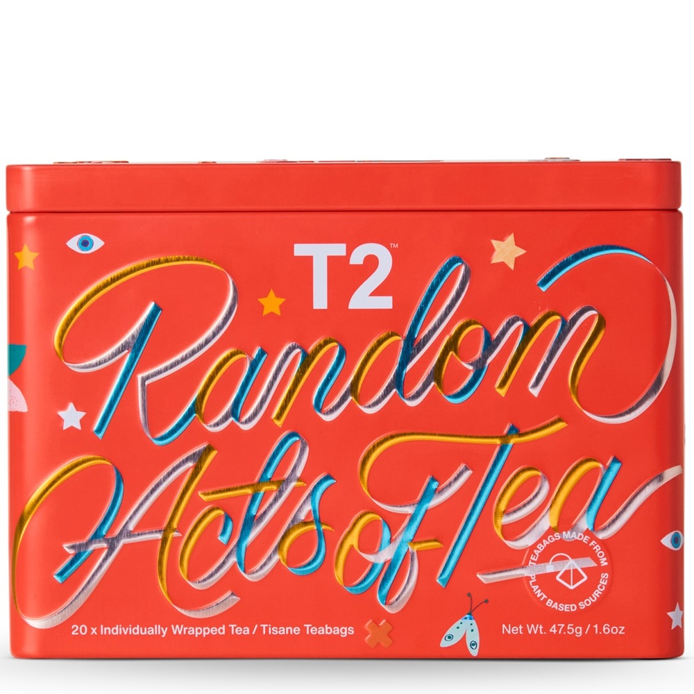 T2 Christmas Teabags x20 Feature Tin Pack Random Acts Of Tea