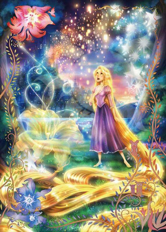 Tenyo Puzzle 1000pc Disney Rapunzel Shining Magic Hair