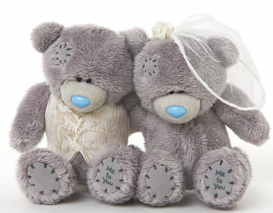 Tatty Teddy Me to You - Plush Bride and Groom Bears 10cm